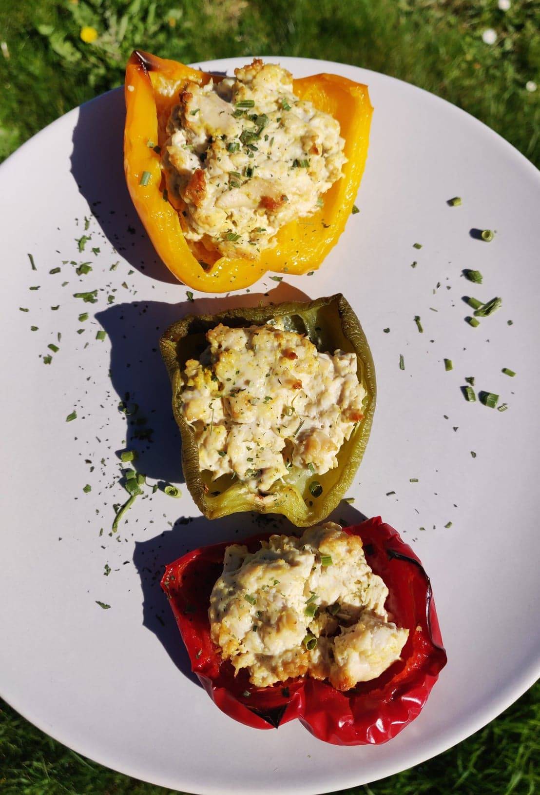 Poivrons farcis au poulet - Laetitia Diététique